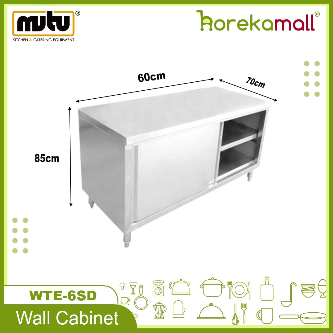 Meja Cabinet Stainless / Meja kerja 60cm / Worktable Enclosed WTE-6SD ...