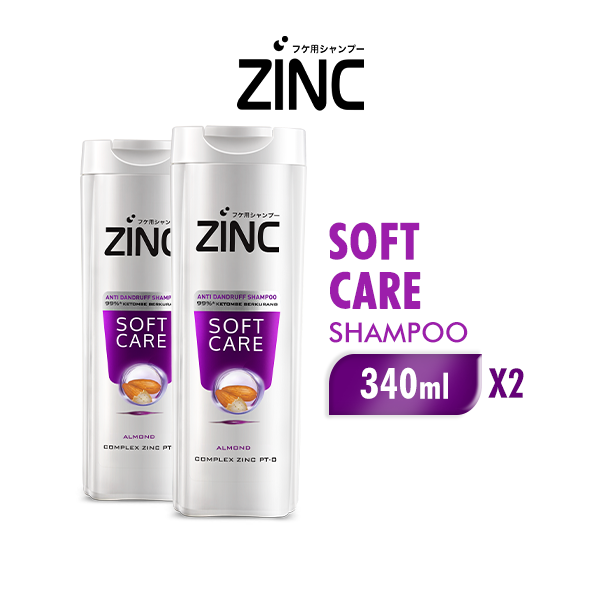 [Paket isi 2] ZINC Shampoo Soft Care Botol 340ML | Lazada Indonesia