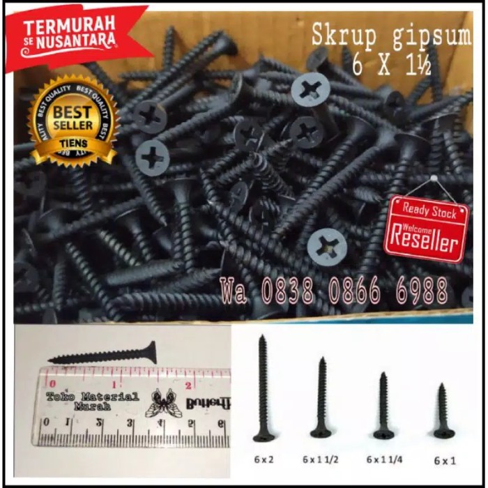 COD Skrup Sekrup Gypsum 1 1/2 nch (4 cm)Drywall Screw utk bangunan ...