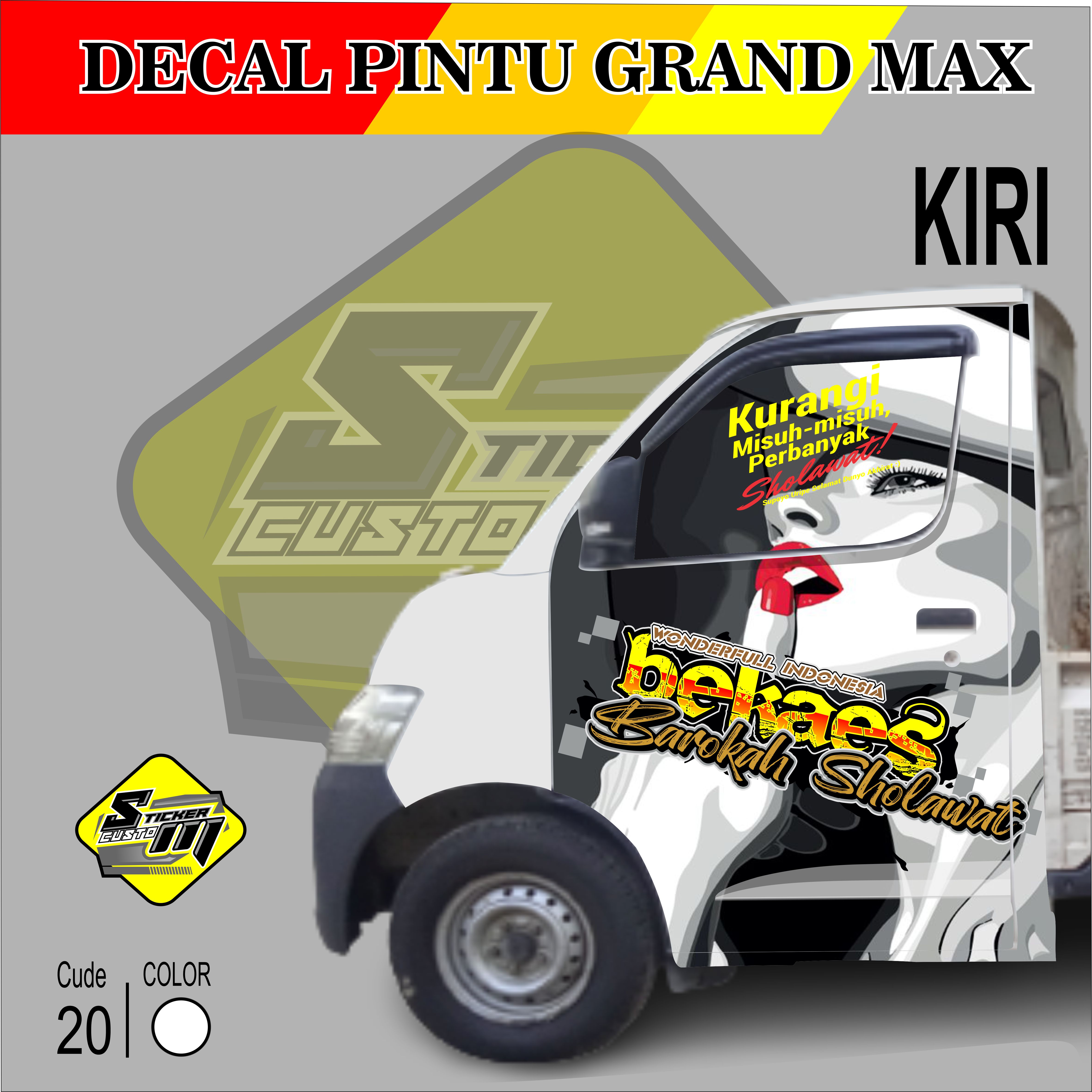 STICKER DECAL PINTU DEPAN GRANDMAX,CARRY,TSS Full atas sampai bawah ...