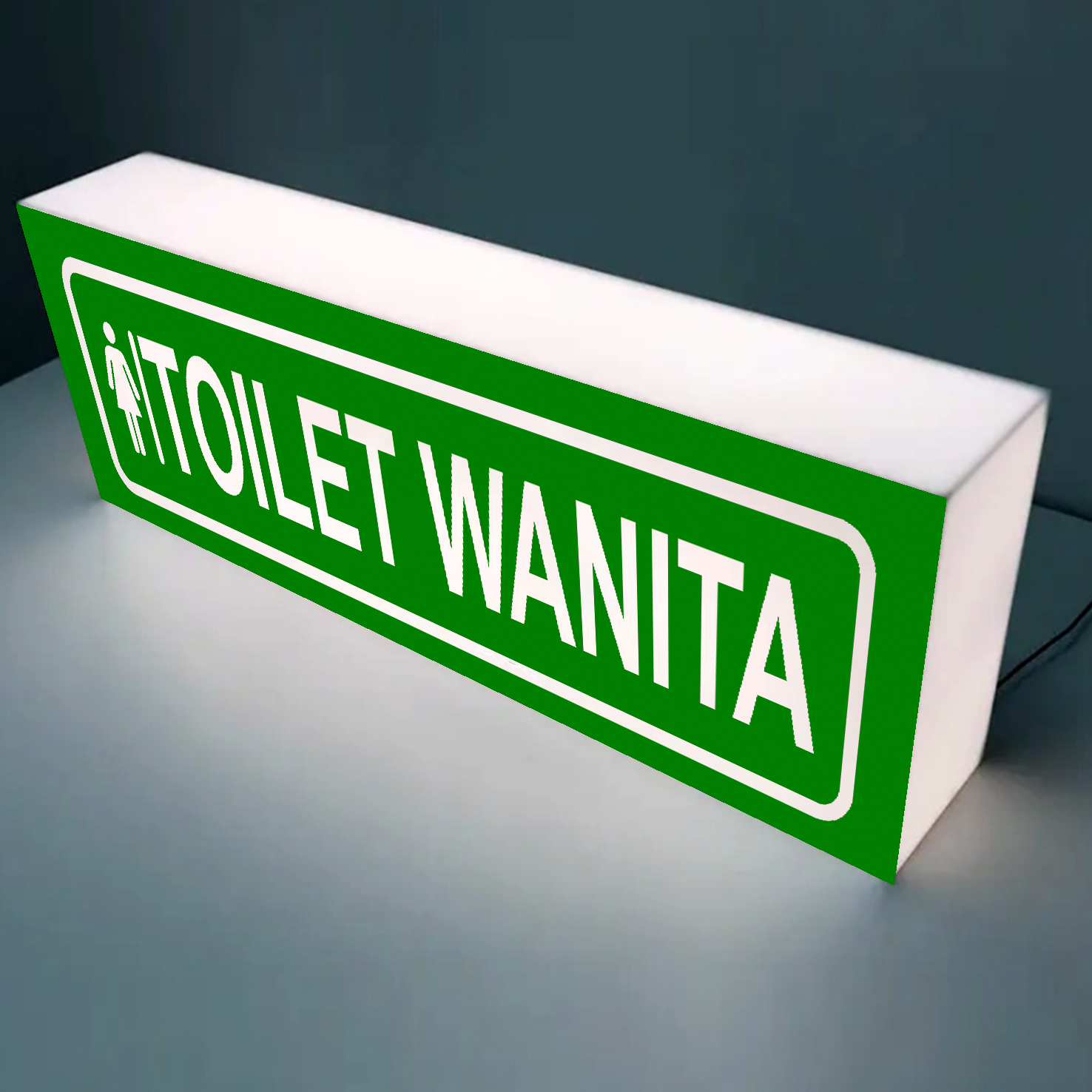 NEON BOX PETUNJUK ARAH SIGNAGE ACRYLIC PAPAN NAMA TEMPAT AKRILIK LAMPU ...
