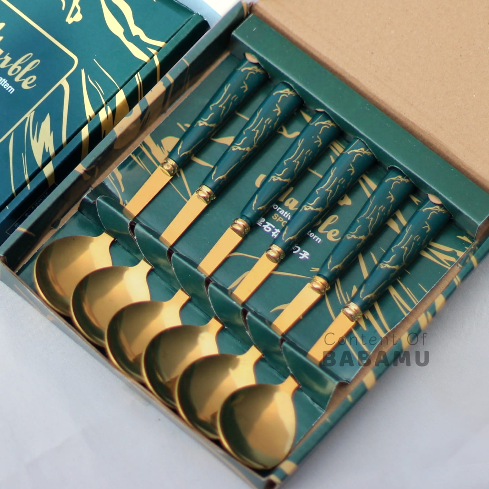 Sendok Makan Marble isi 6pcs Sendok Sulltan | Lazada Indonesia