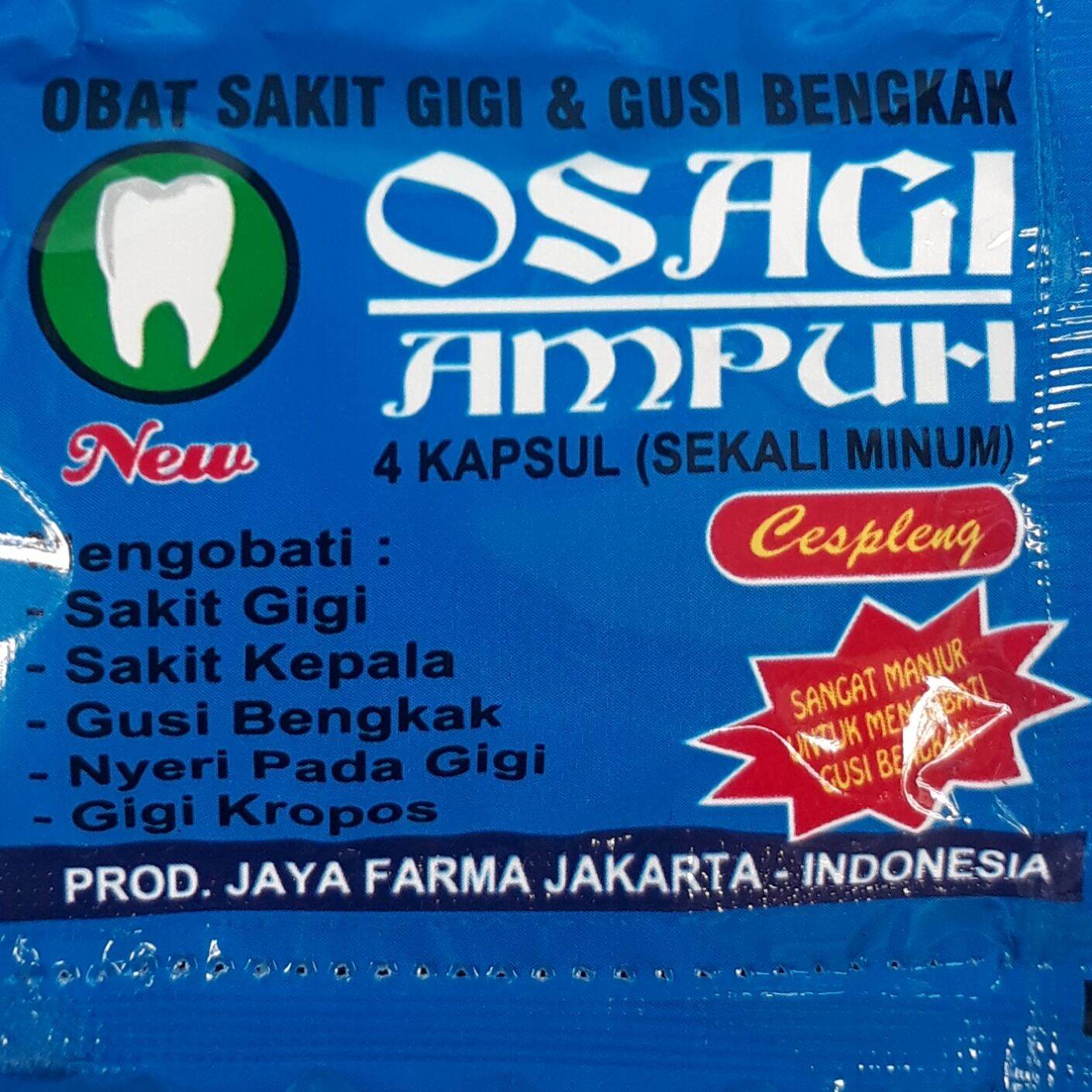 osagi asli/original obat sakit gigi gusi bengkak - ecer per sachet ...