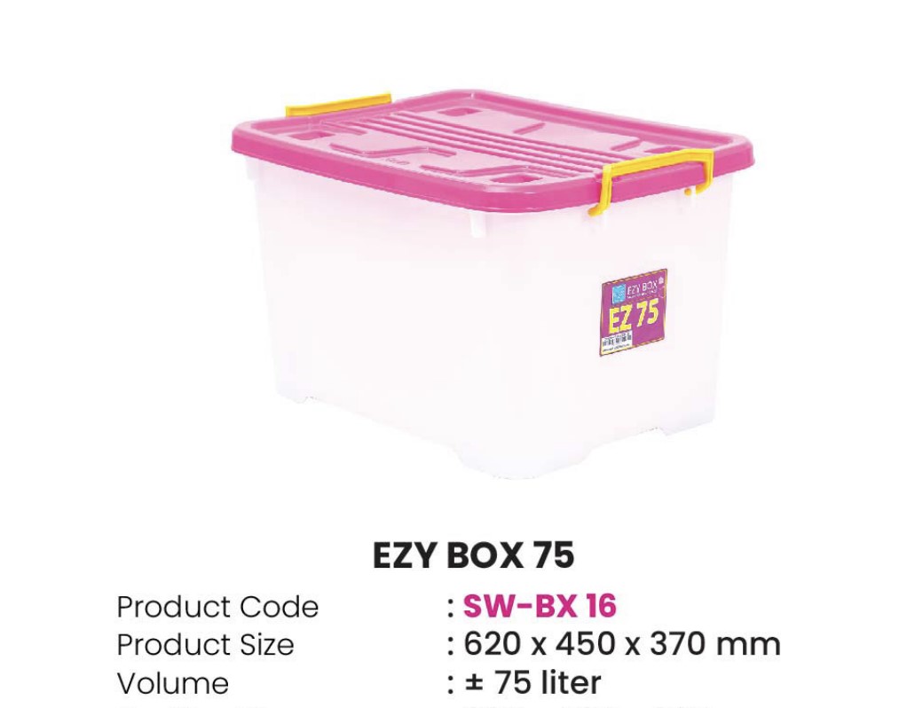 SHINPO REAL Container Box CB 70 liter Roda Kontener Penyimpanan ...