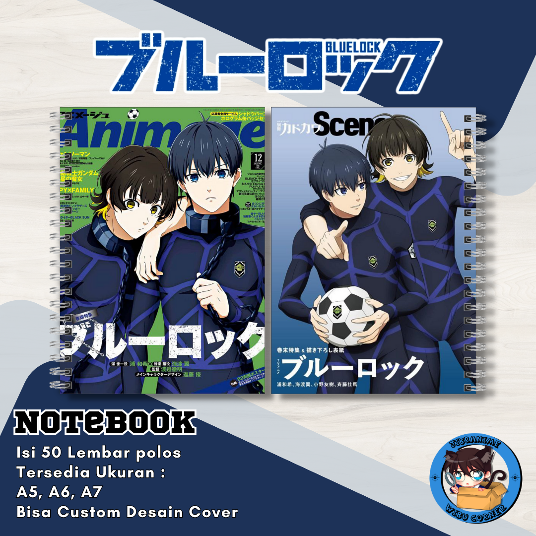 note book blue lock / notebook blue lock / buku catatan blue lock ...