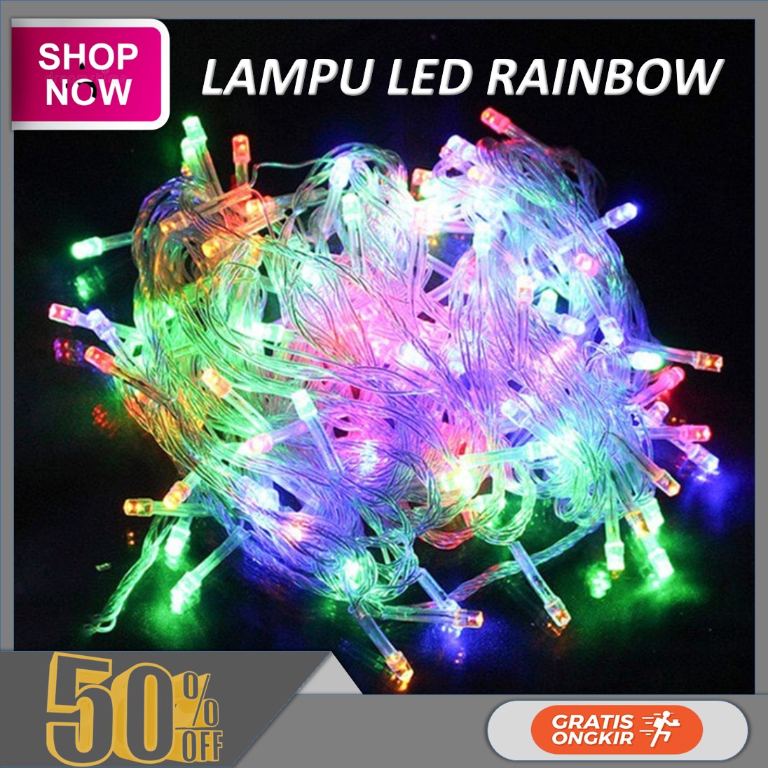TOKO FANTASI - Lampu LED Warna Warni 10 Meter | Lazada Indonesia