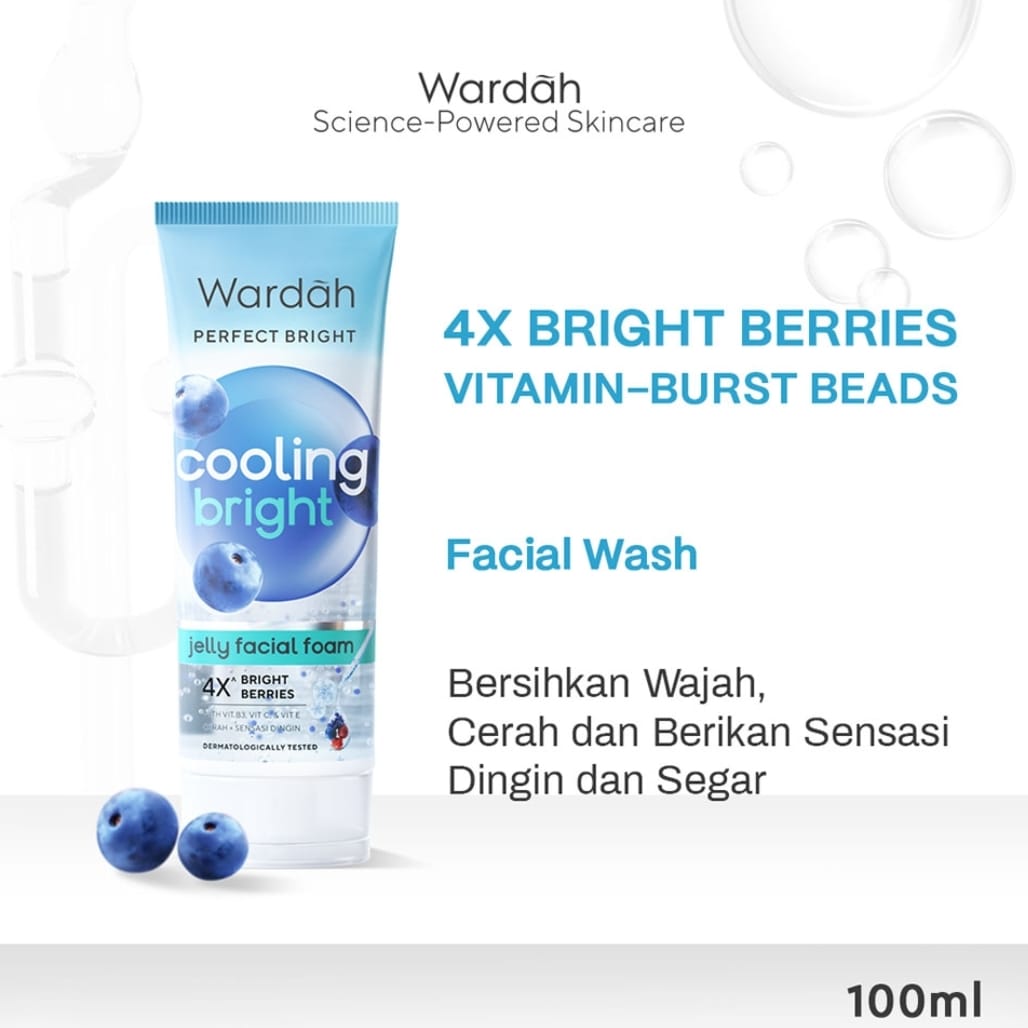 Wardah Sabun Cuci Muka Perfect Bright Cooling Bright Jelly Facial Foam ...
