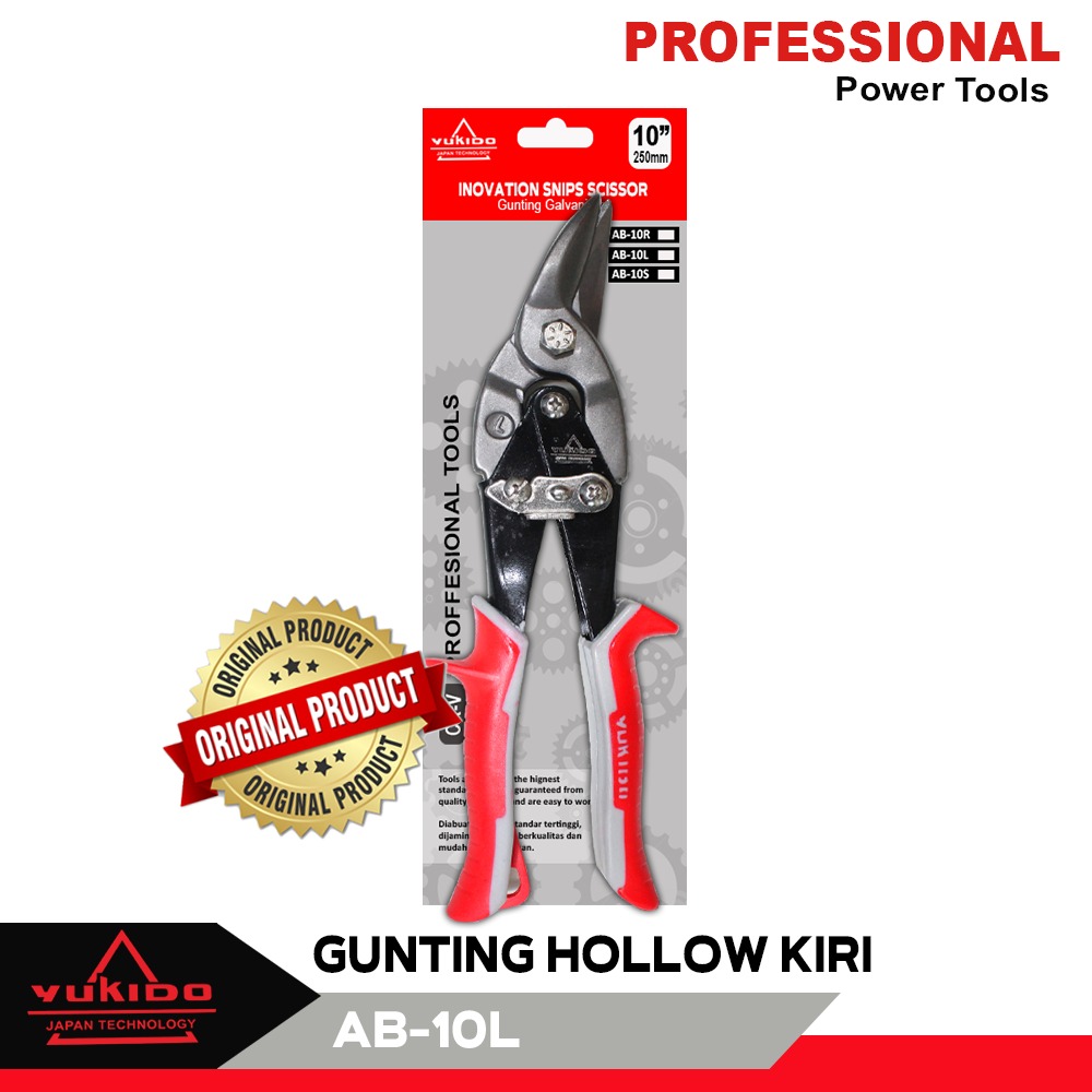 GUNTING SENG BAJA RINGAN HOLO KANAN 25Cm 10" / YUKIDO INOVATION SNIPS ...