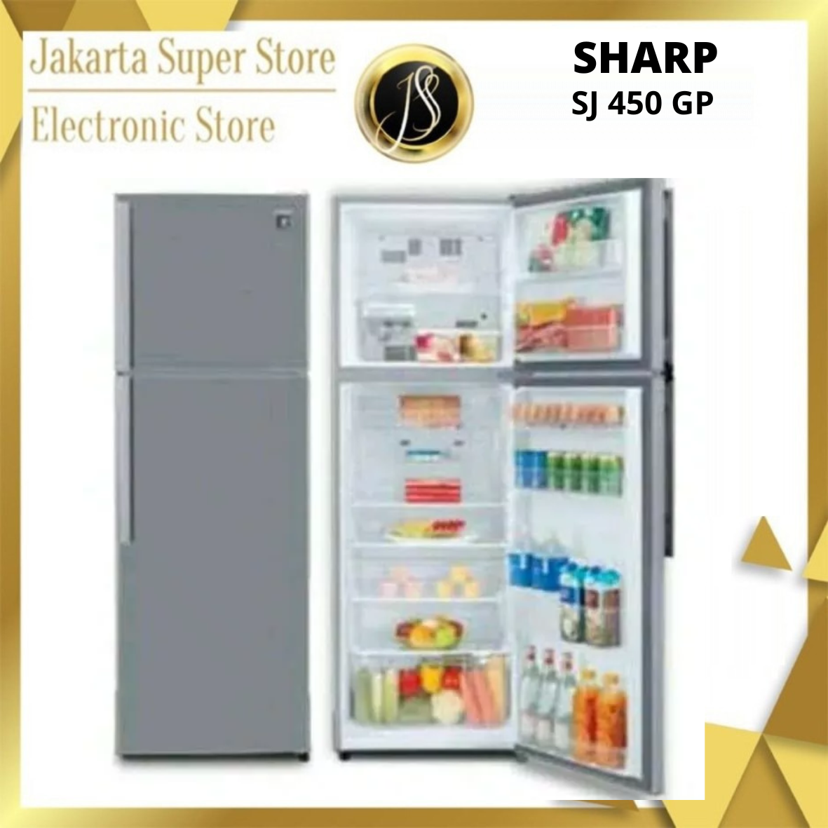 KULKAS SHARP SJ 450 GP / 2 PINTU PLASMA ION | Lazada Indonesia