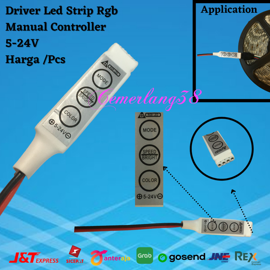 Led Controller Rgb Dimmer Mini 5V - 24V 6A Modul Led Controler Dimmer ...