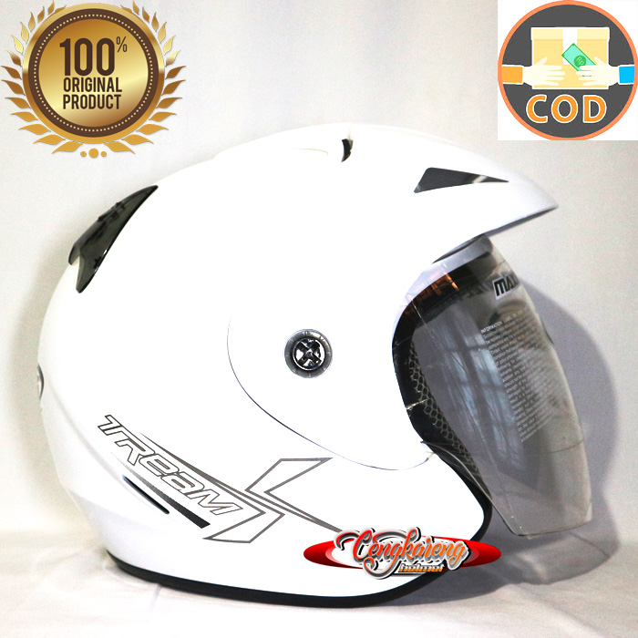 HELM//HELM VOG EXTREAM SOLID WHITE SNI ORIGINAL | Lazada Indonesia