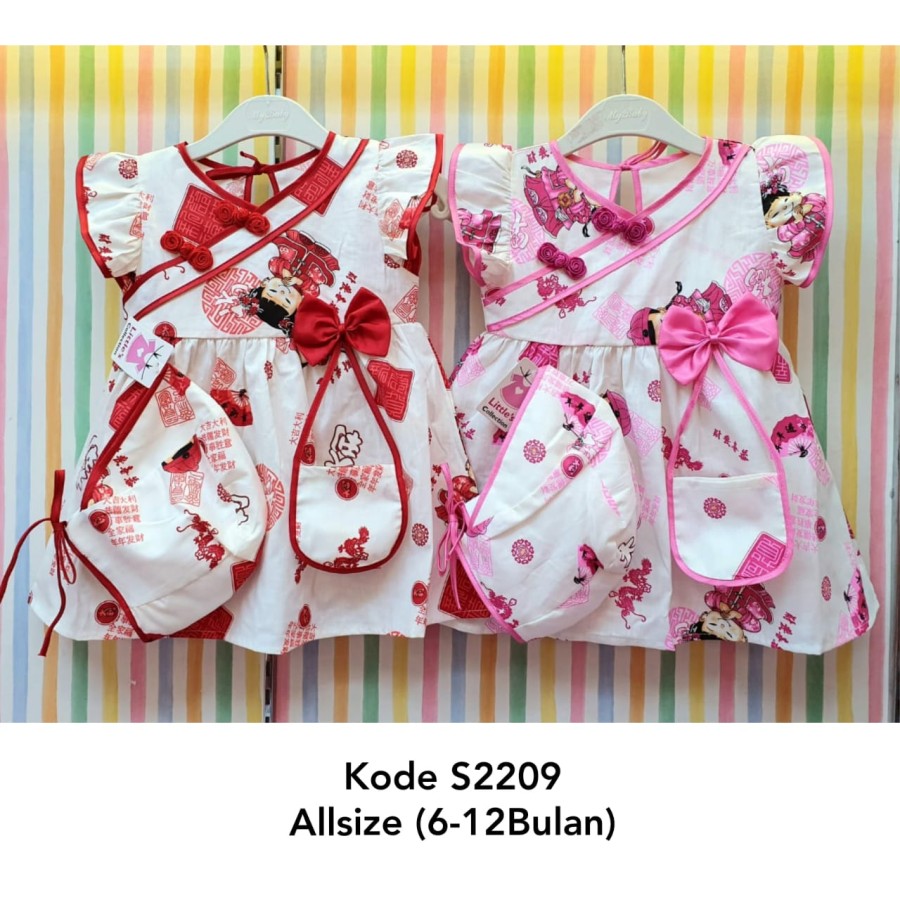 Lalala Baby Baju Bayi Perempuan Dress Imlek Shanghai Chinese Set Topi ...