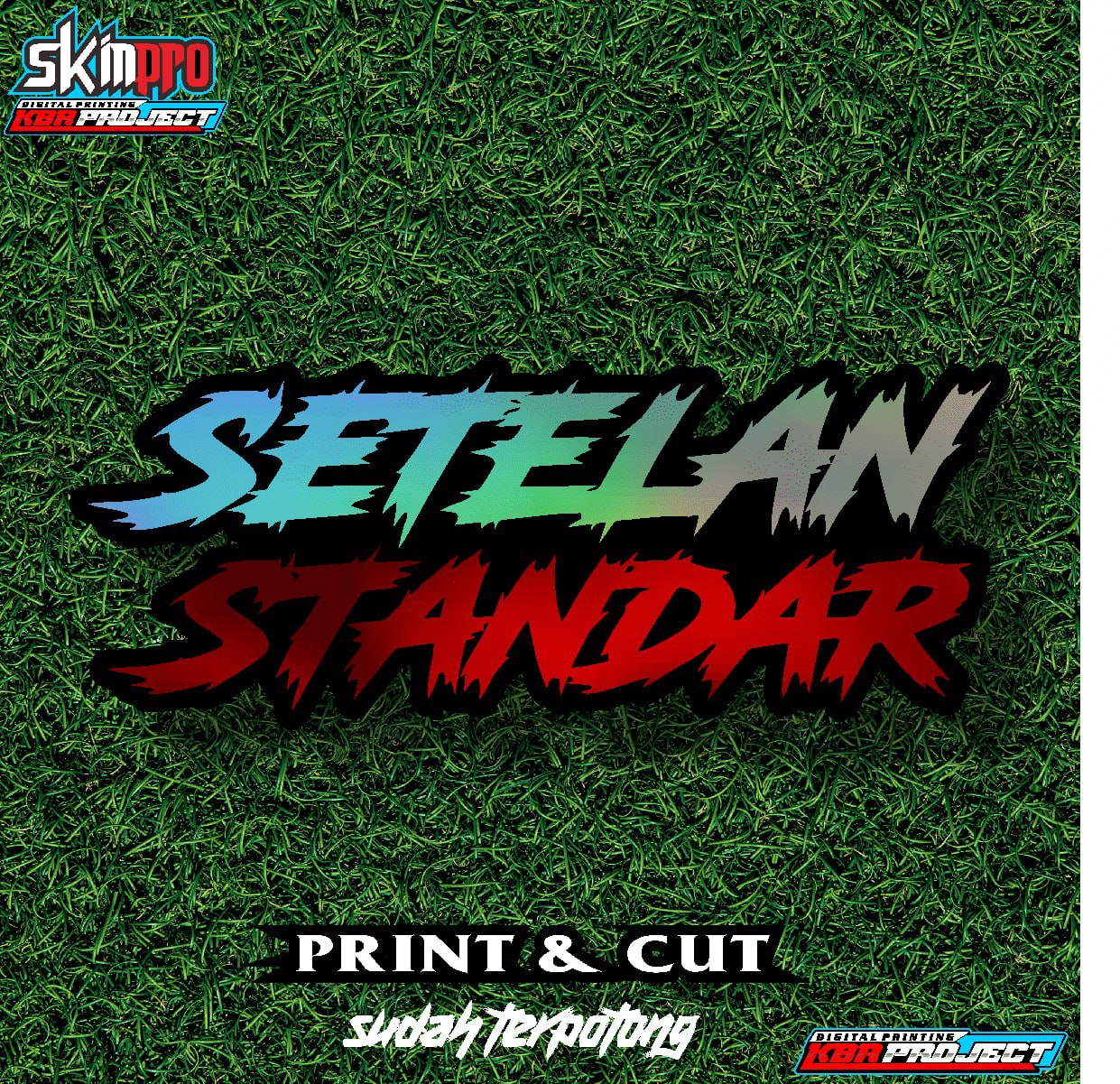 Stiker Setelan Standar Motor Tulisan Jepang Cina Stiker Hologram Montor ...