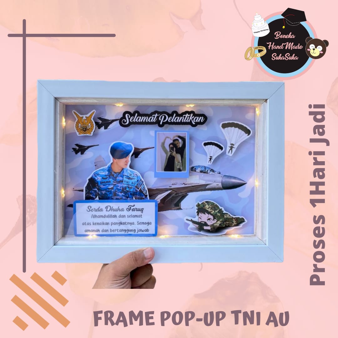 Frame 3D Pop Up - Kado TNI AU - TNI AD - POLISI - PELAYARAN - Hadiah Pacar Unik - Scrap Frame ...