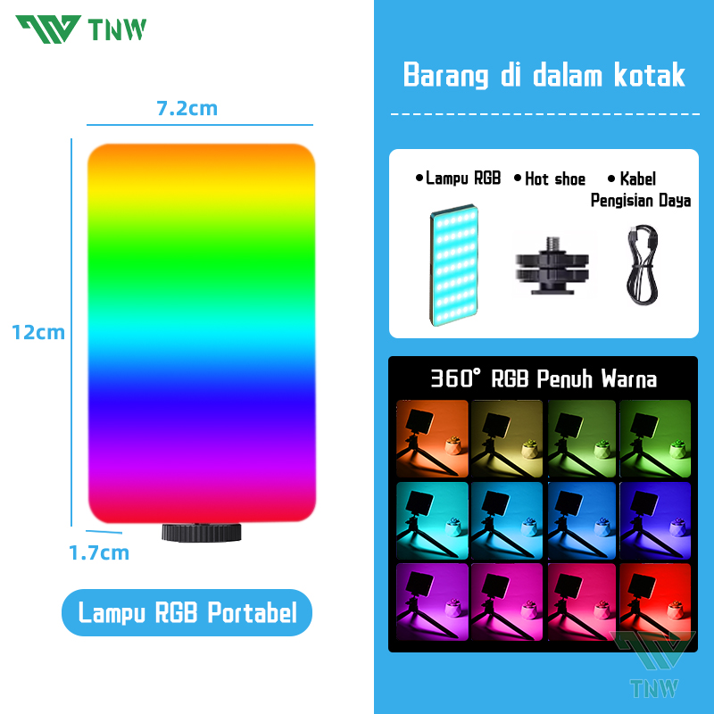 TNW D24 RGB Lampu LED Video Lampu Studio Led Lighting Portable Mini ...