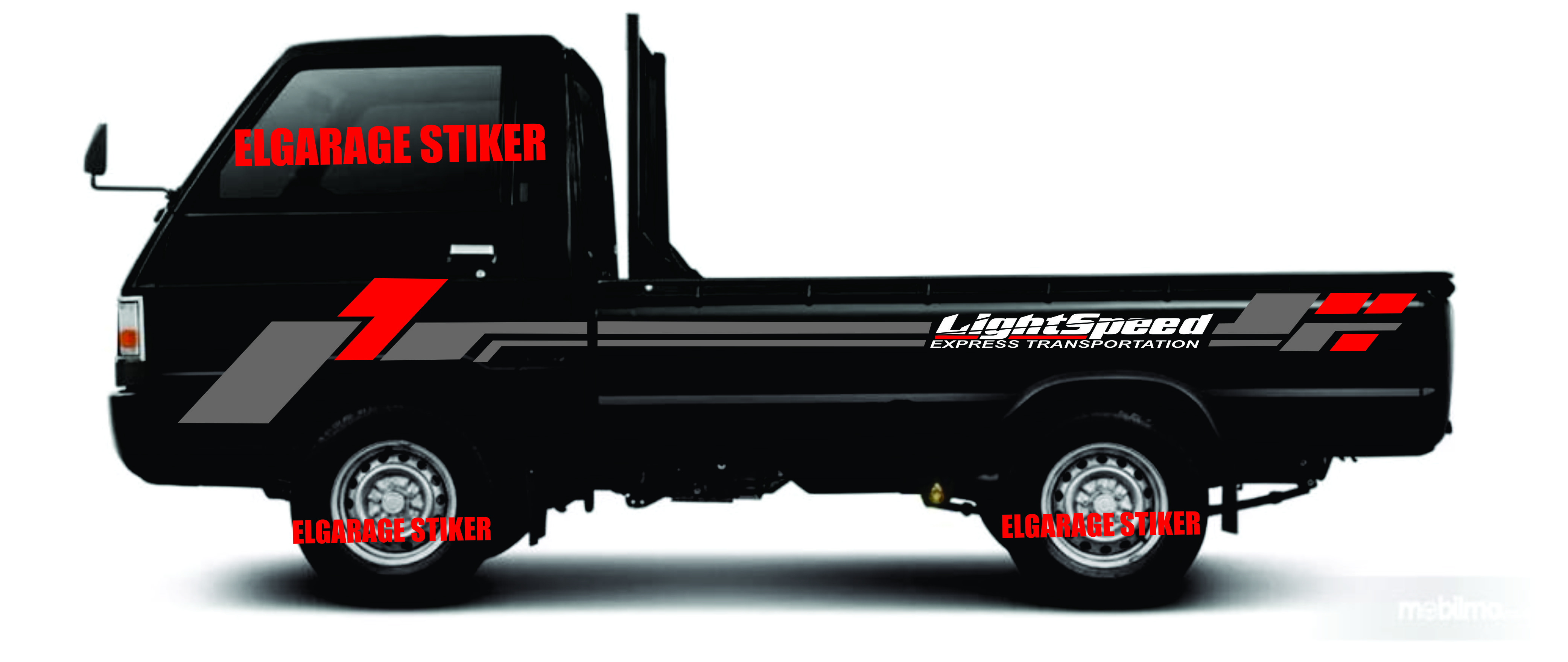 Stiker mobil mitsubishi l300 cutting stiker pick up l300 stiker body ...