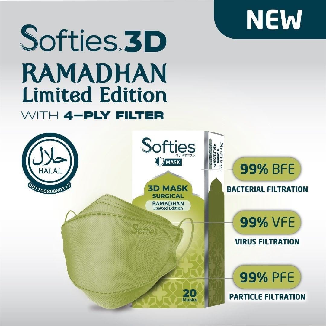 Softies 3D Surgical Mask 4 Ply Box isi 20 Original | Lazada Indonesia