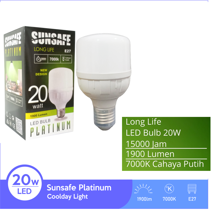 LAMPU LED SUNSAFE PLATINUM BOHLAM LED SUPER TERANG 5W 10W 15W DAN 20W ...