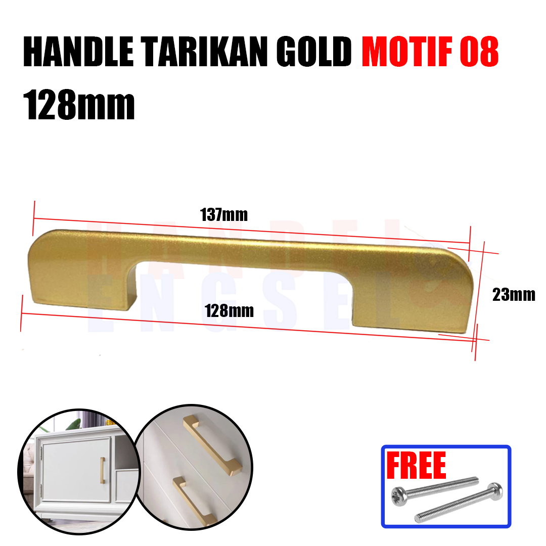 Handel Tarikan Laci Emas Motif 08 Handle Pintu Lemari Kitchen Set Emas ...