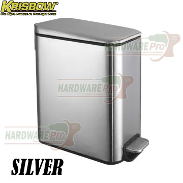 Tempat Sampah Injak 5 Ltr Stainless Slim Soft Close Krisbow Original ACE Dust Bin Pedal Bin Tong ...