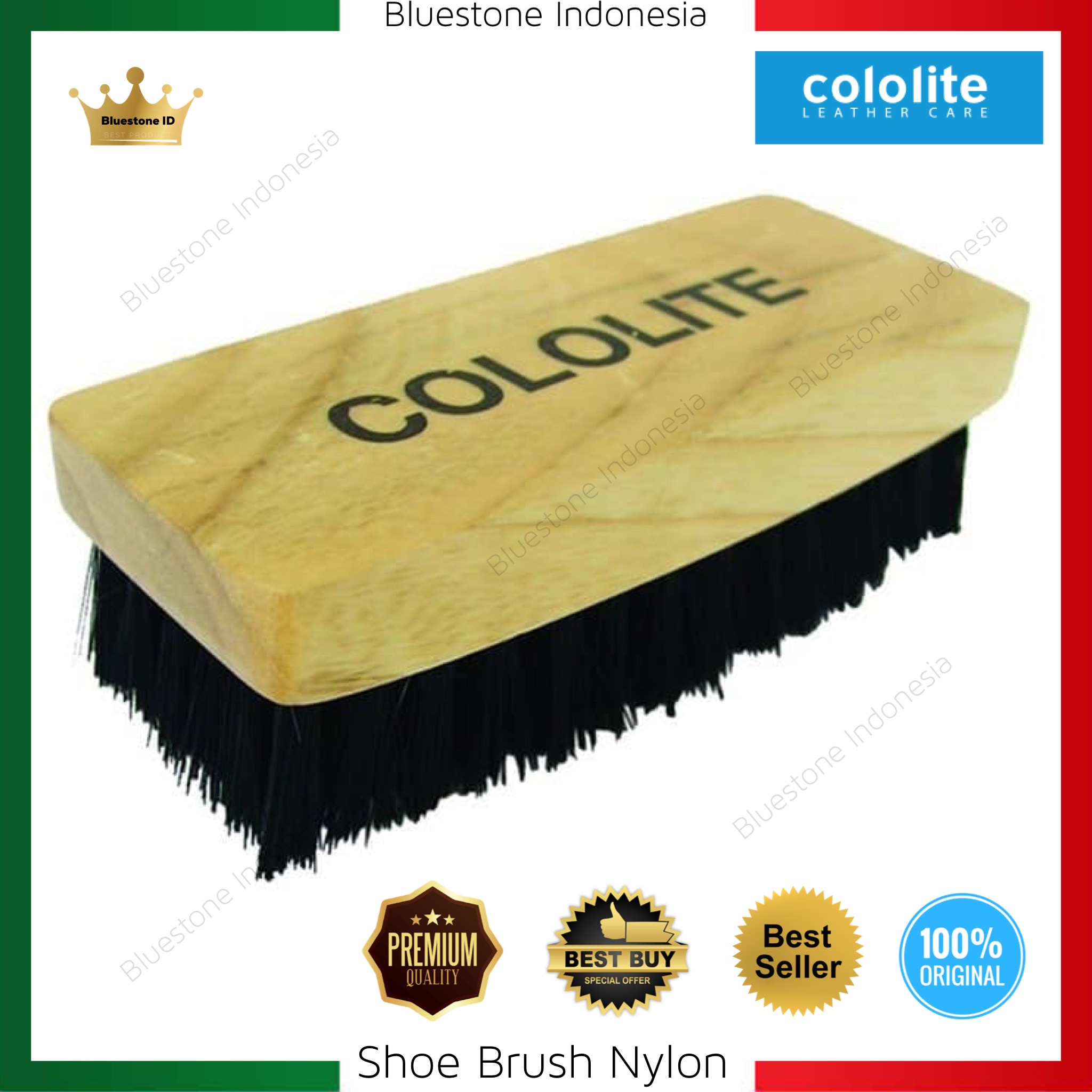 COLOLITE Sikat Sepatu Kayu Black Nylon ( PREMIUM SHOE LEATHER CARE ...