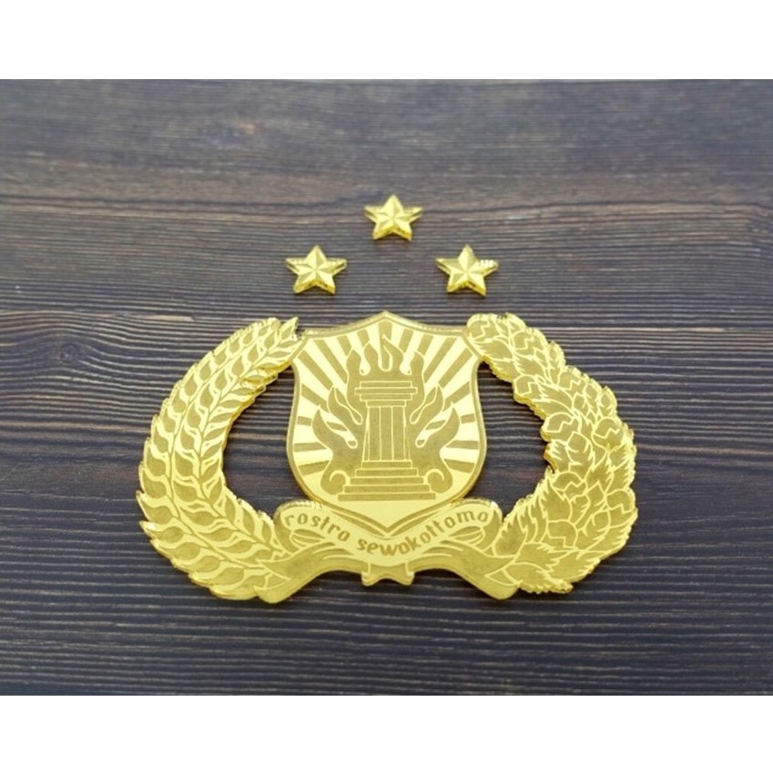 LOGO LAMBANG EMBLEM KEPOLISIAN POLRI MAHAR LASER CUTTING AKRILIK ...