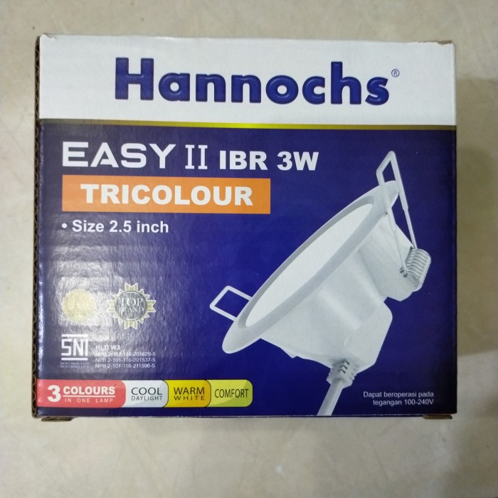 lampu led tanam hannochs downlight tricolour 3 5 7 9 12 15 20 Watt wat ...