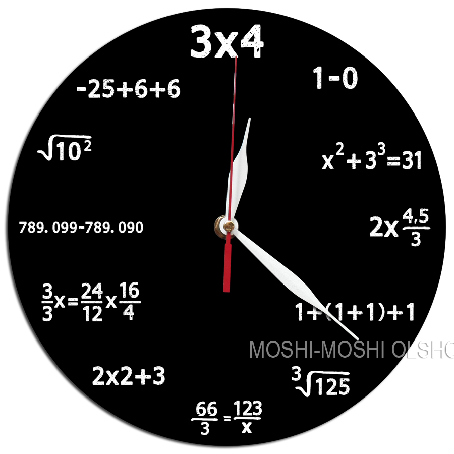 Jam dinding unik desain matematika 30cm | Lazada Indonesia