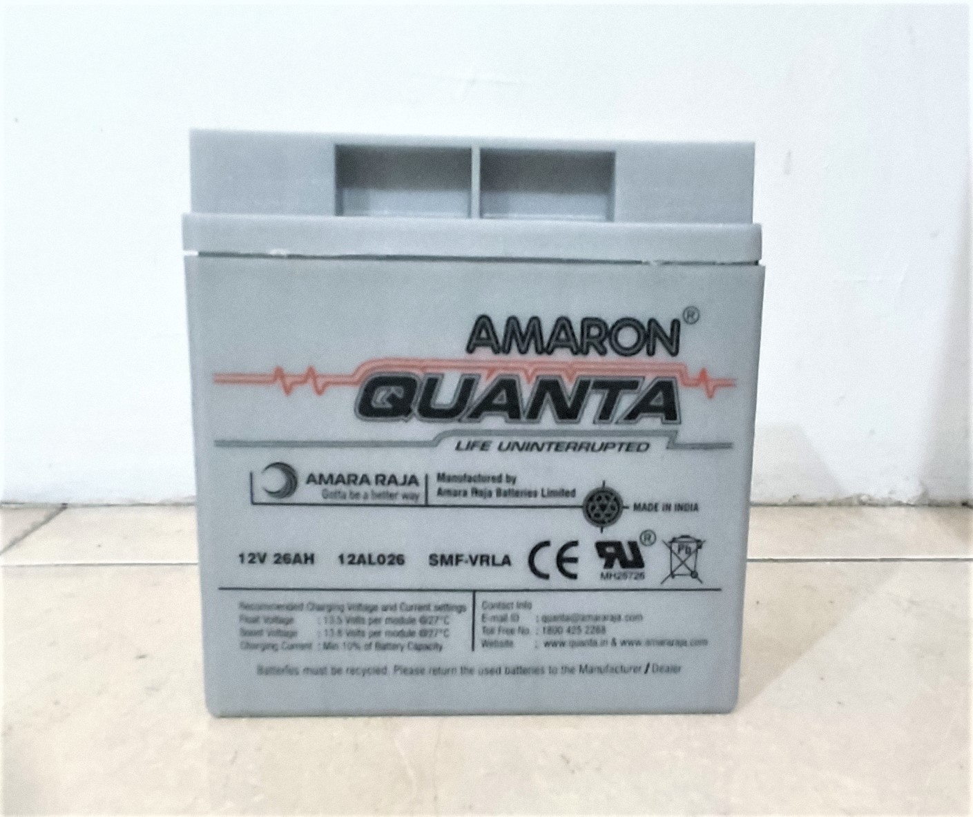 Aki Kursi Roda Elektrik Vrla Amaron 12V26 Ah UPS,Solar Panel,Genset | Lazada Indonesia