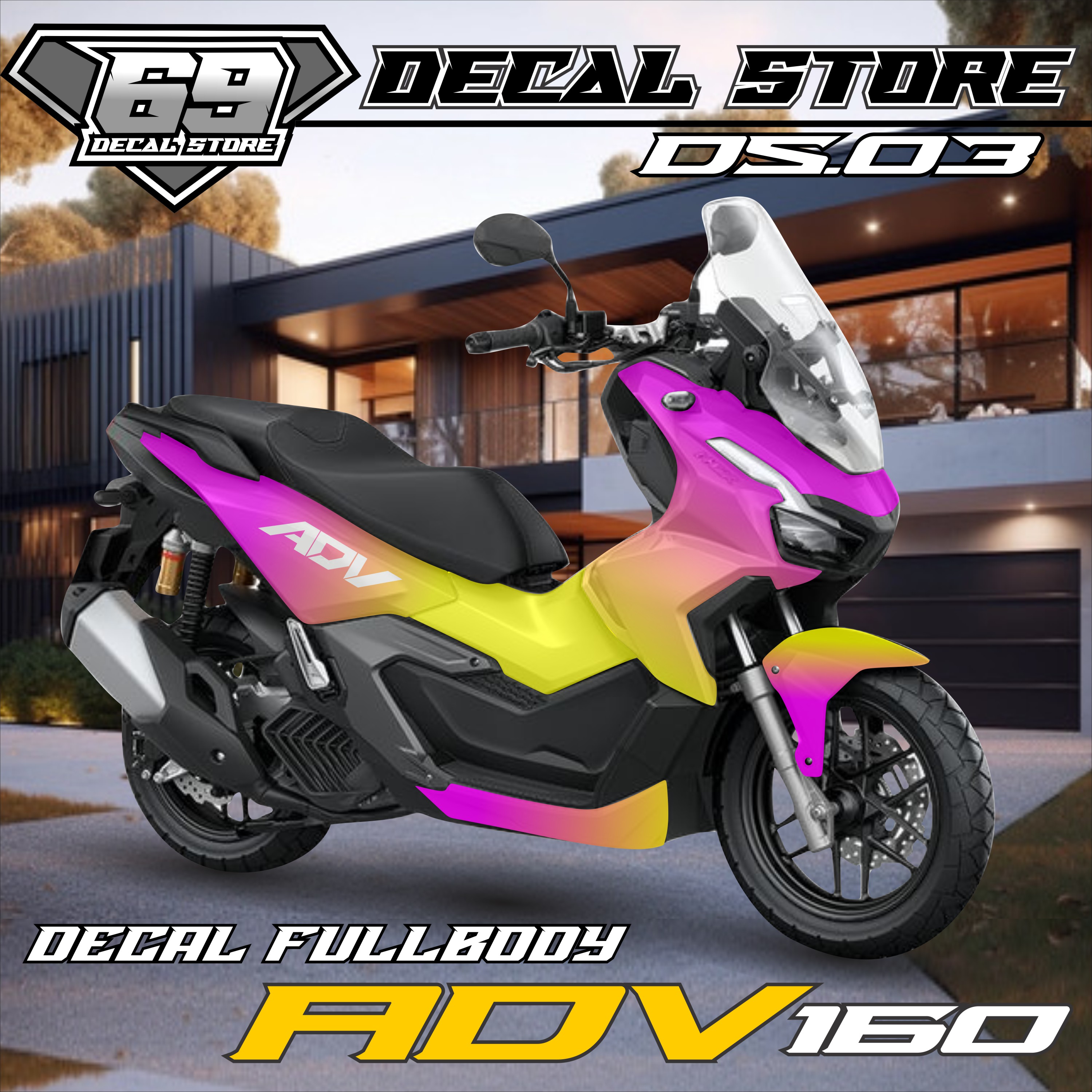 COD)Decal ADV 160 Full body gradasi terbaru - Sticker variasi adv 160 ...