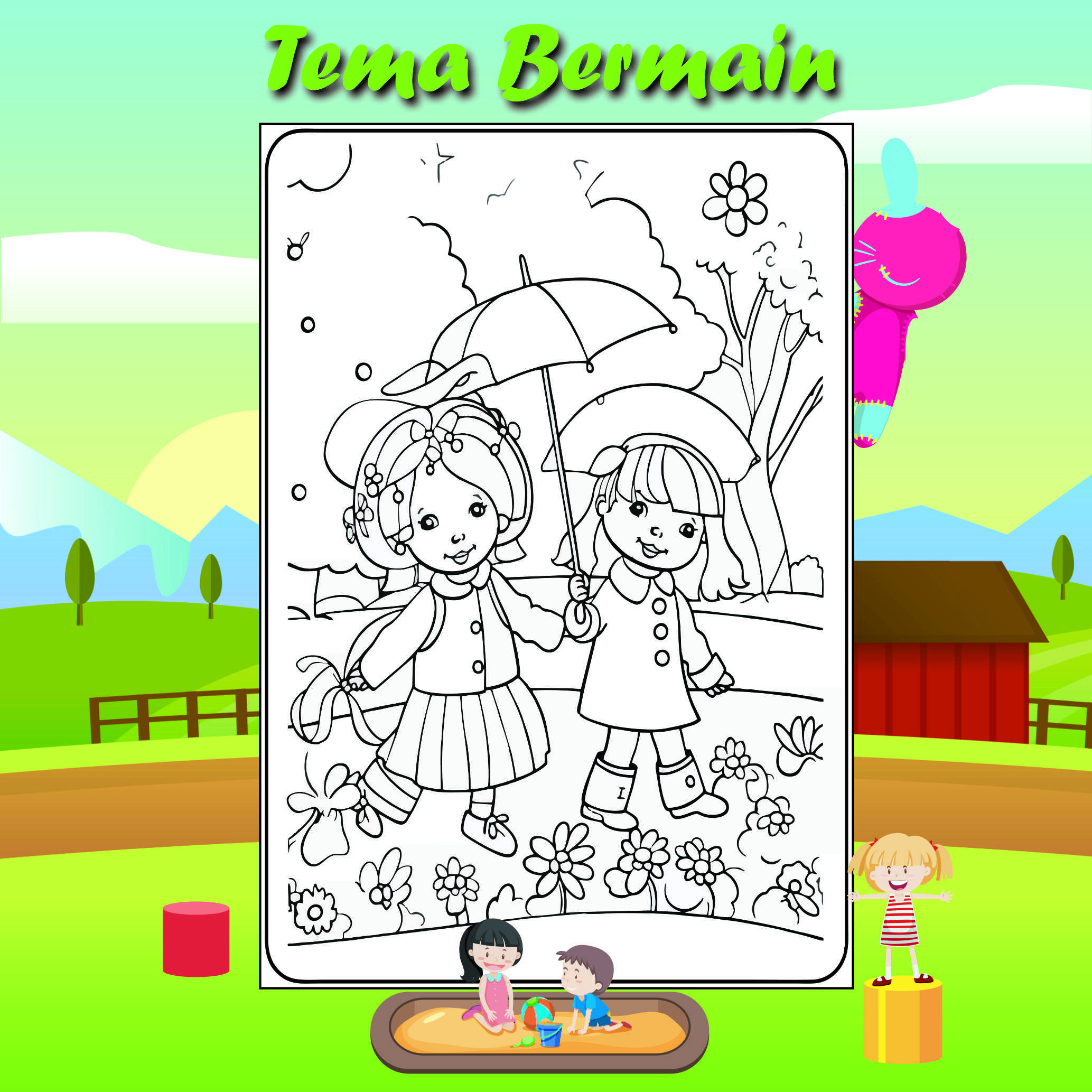 KERTAS MEWARNAI / COLORING / KERTAS GAMBAR / BERMAIN | Lazada Indonesia