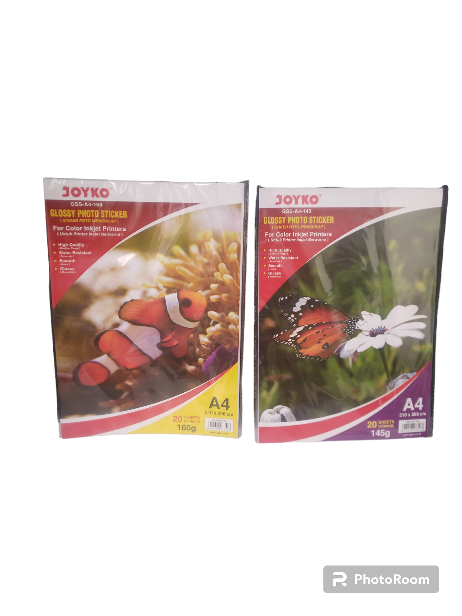 Kertas Foto STICKER Ukuran A4 Isi 20 Lembar ( Ketebalan 145 Dan 160 ...