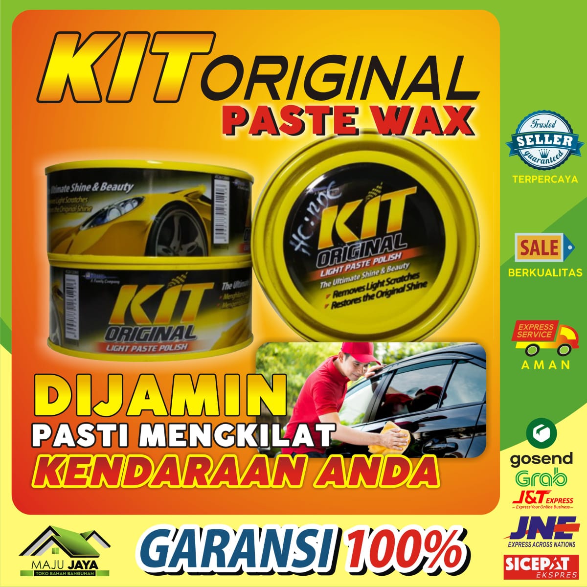 KIT PASTE WAX KUNING POLES BODY MOTOR MOBIL KIT PASTE ORIGINAL 100% ...