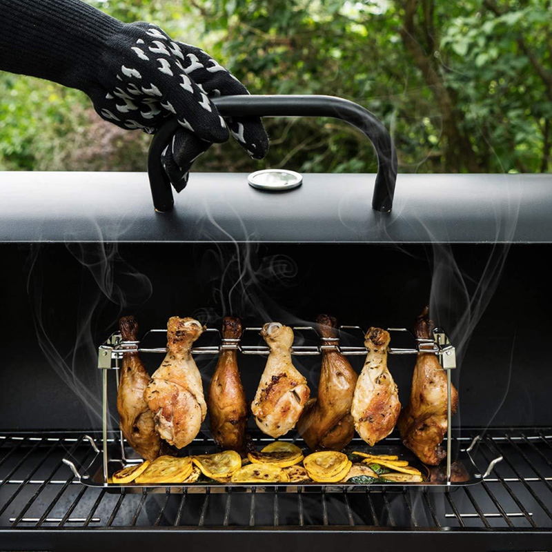 Chicken Wing Leg Rack for Grill Smoker Oven Stainless Steel Vertical ...
