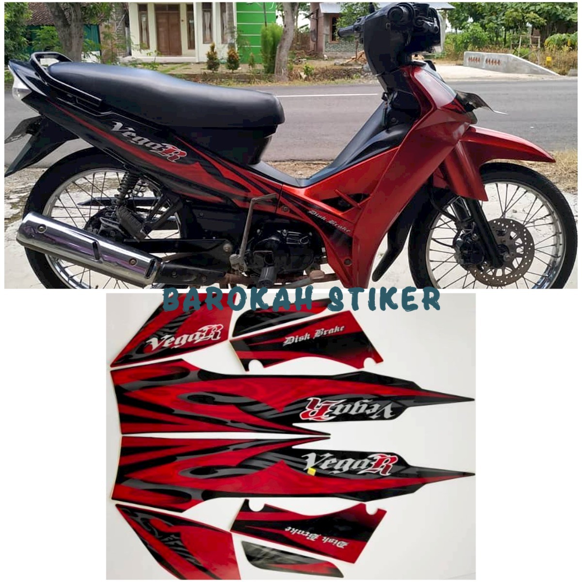Striping Stiker Polet List motor POLET Yamaha Vega r new 2008 2009 ...
