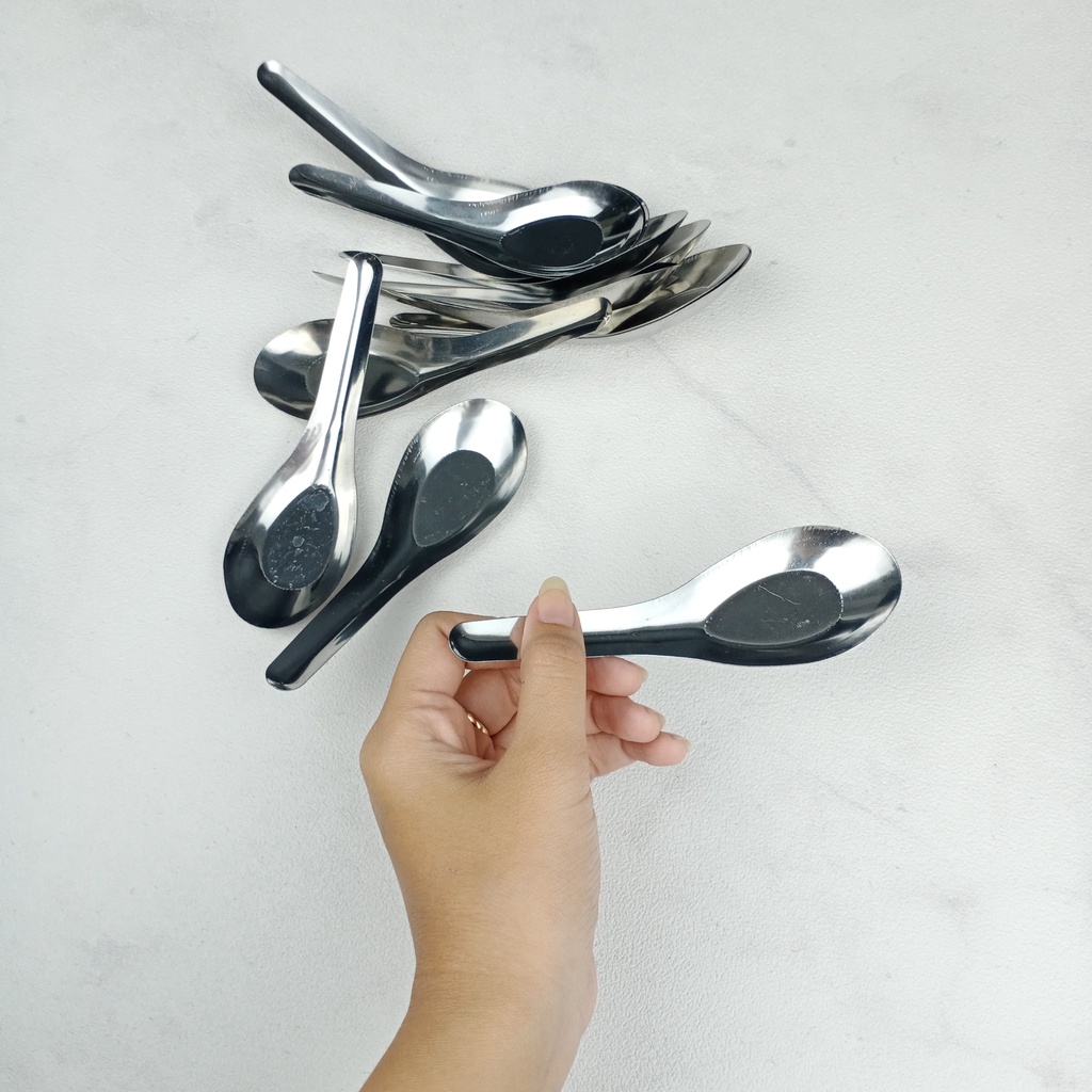 SMJ - Sendok Bebek Stainless Tebal Sendok Soup Sendok Kuah Sendok makan ...