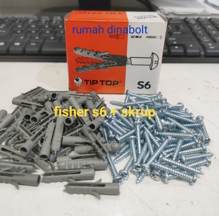 Fisher s6 + skrup isi 10 pcs | Lazada Indonesia