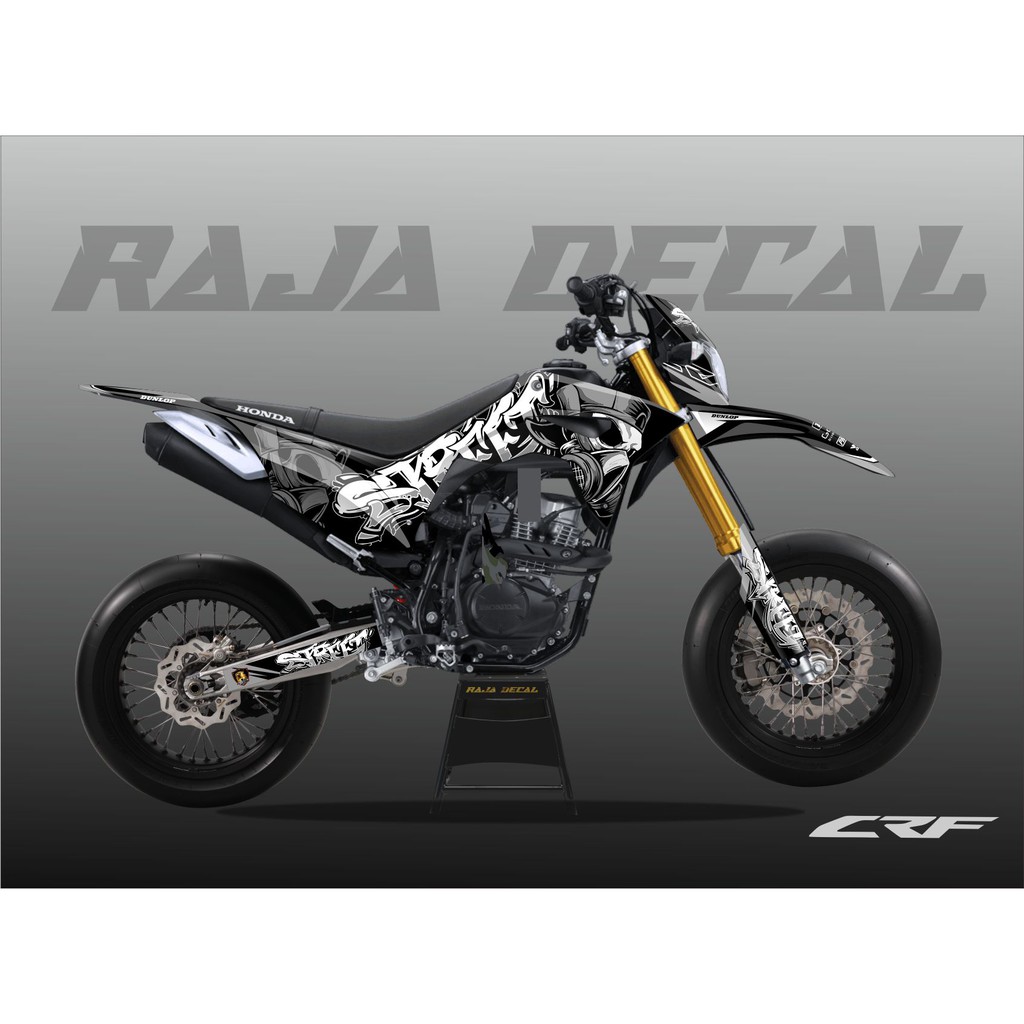 DECAL CRF 150L DESAIN BARU CUSTOM BEBAS WARNA BISA PAKAI NO DAN NAMA ...