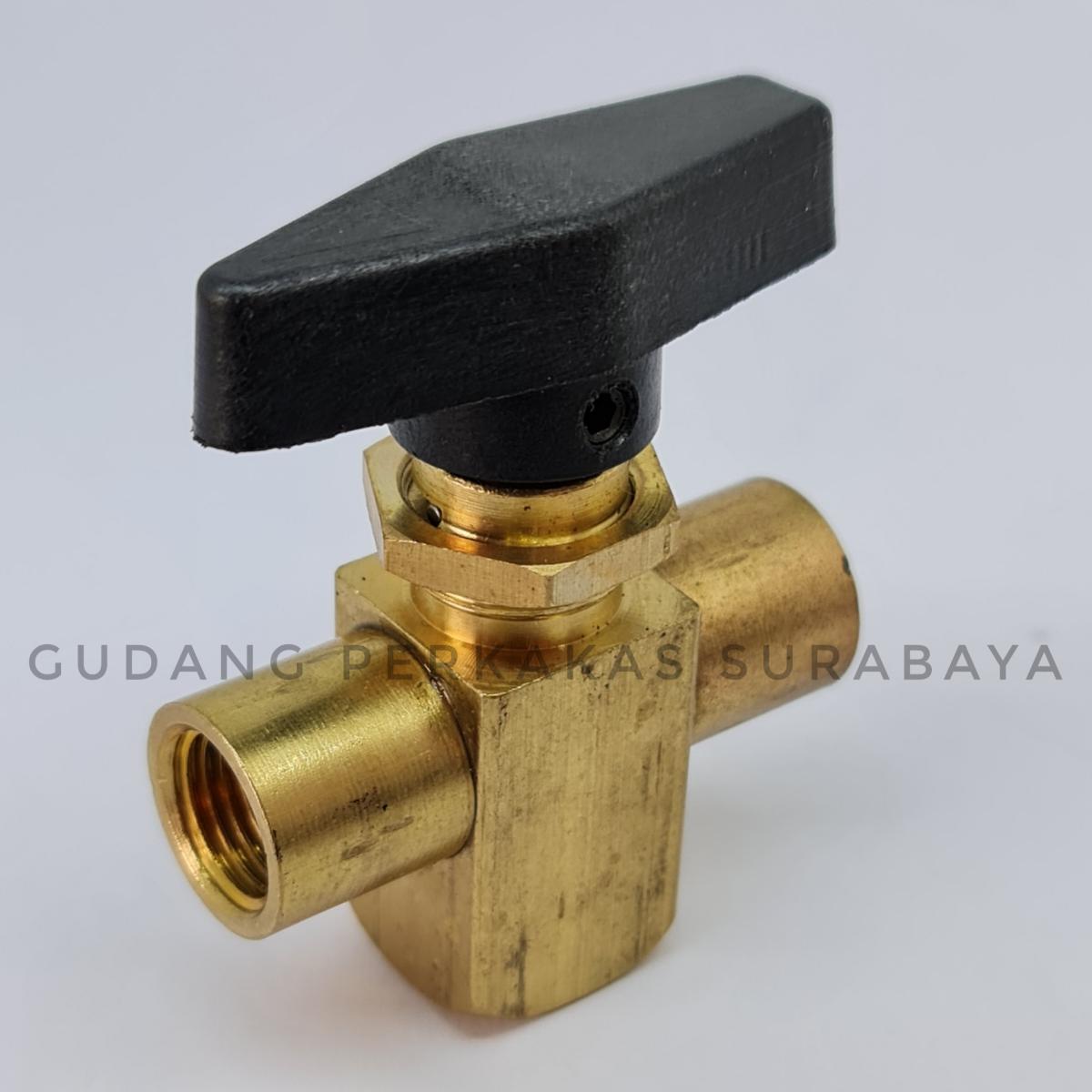 KATUB 3 ARAH DRAT PIPA 1/4 KRAN 3 ARAH THREE WAY VALVE BALL VALVE KATUB ...