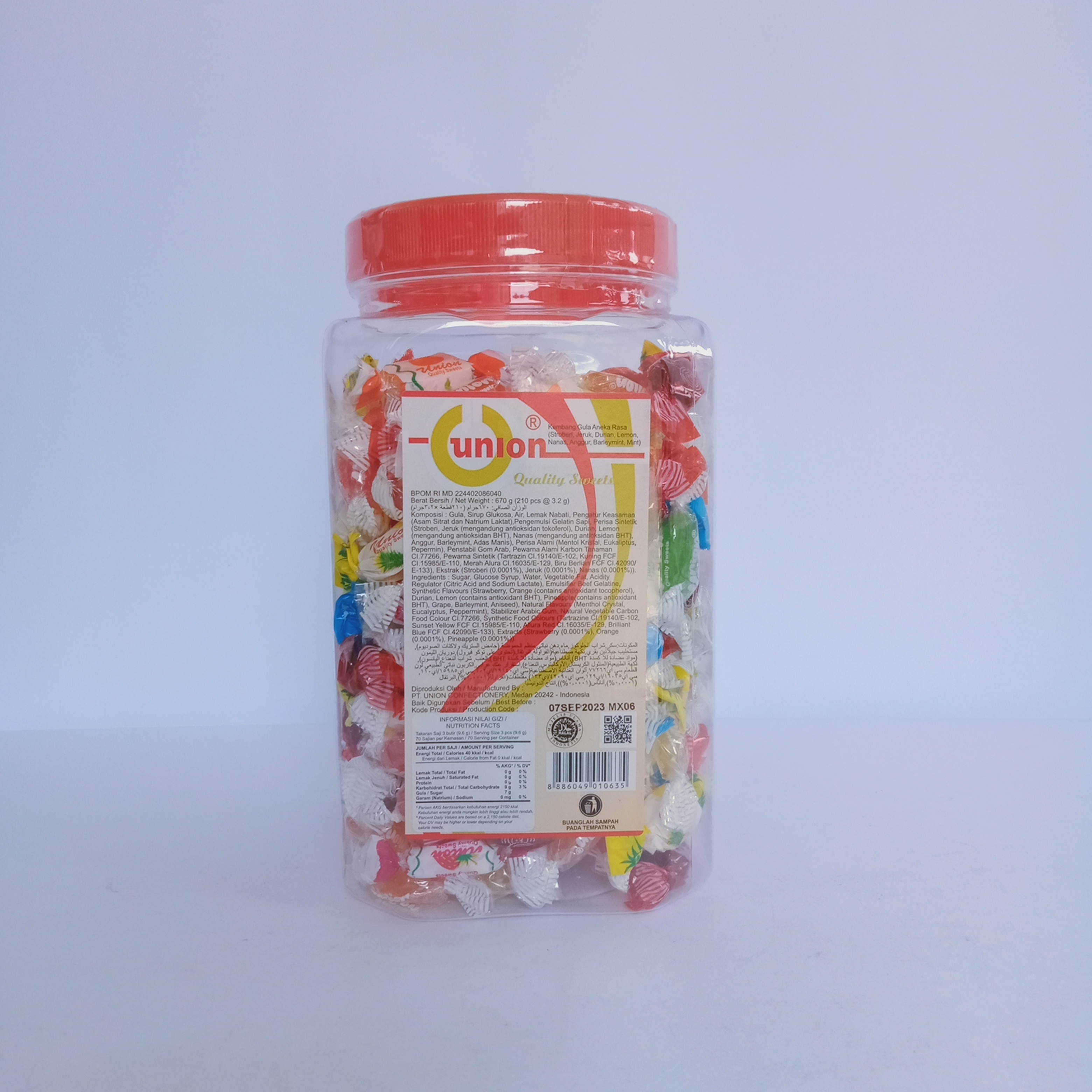 1 TOPLES PERMEN UNION RAIBOW ISI 210 PCS / UNION ANEKA RASA | Lazada ...
