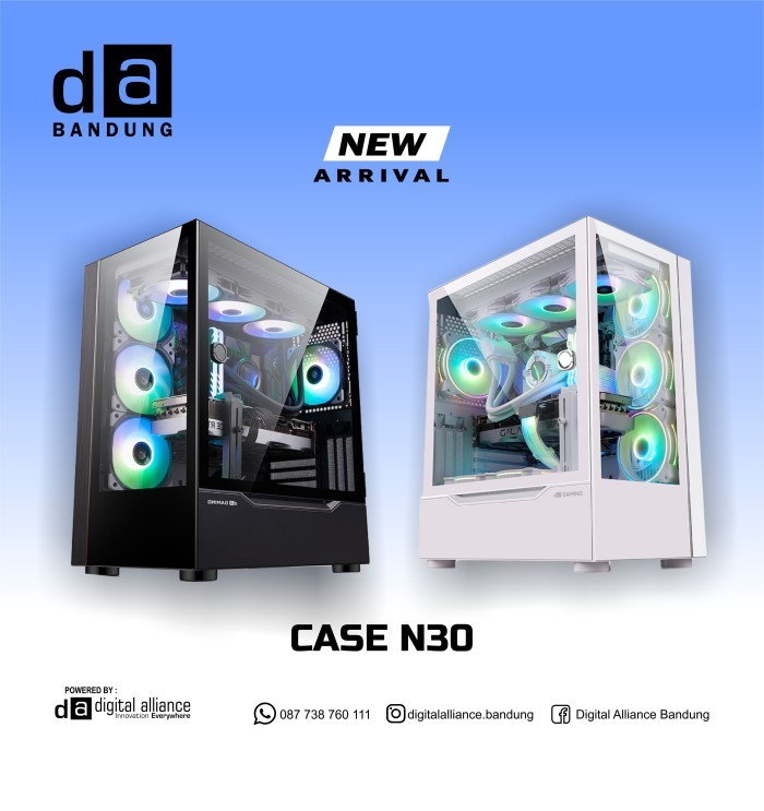 Digital Alliance N30 Tempered Glass Mid-Tower Gaming Case I DA N30 ...
