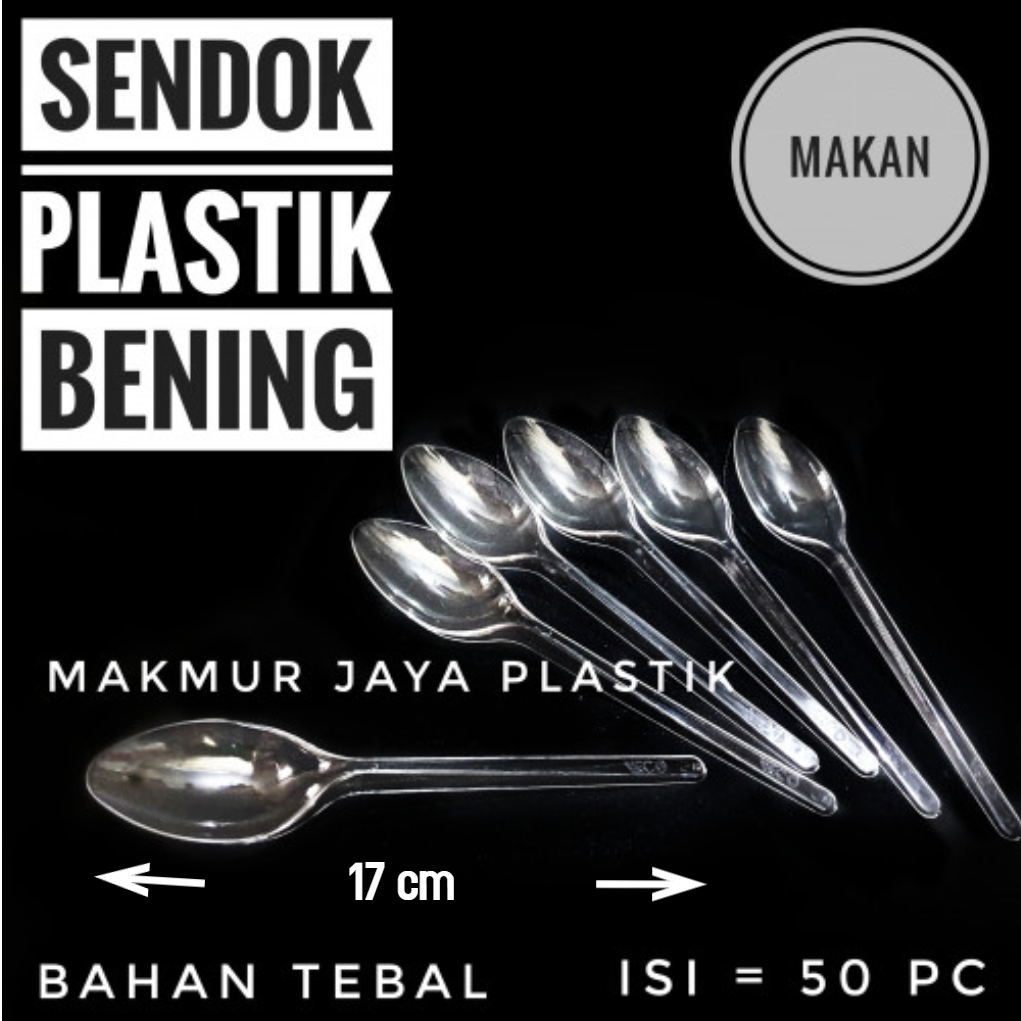 [ SENDOK BENING - ISI 50 PC ] SENDOK MAKAN PLASTIK BENING | Lazada ...