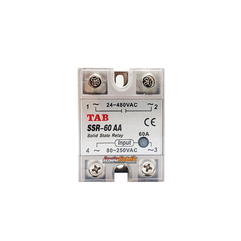 Solid State Relay 1 Phase SSR-60AA TAB - 1 Phase AC-AC 60 Ampere | Lazada Indonesia