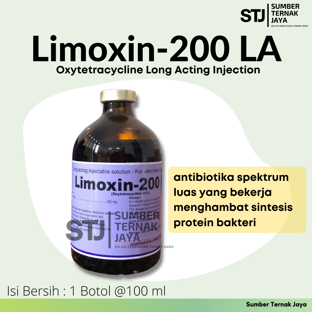 Limoxin 200 LA isi 100 ml - Long Acting Injeksi Antibiotik Spektrum ...