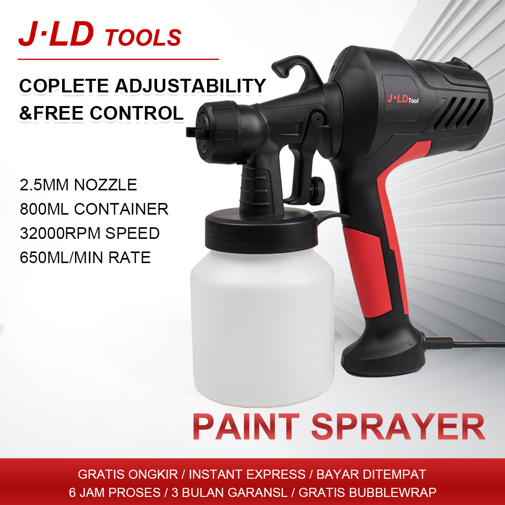 JLD Spray Paint Gun (800cc) SPRAY GUN ELECTRIC 500W Cat Electric 3 Mode ...