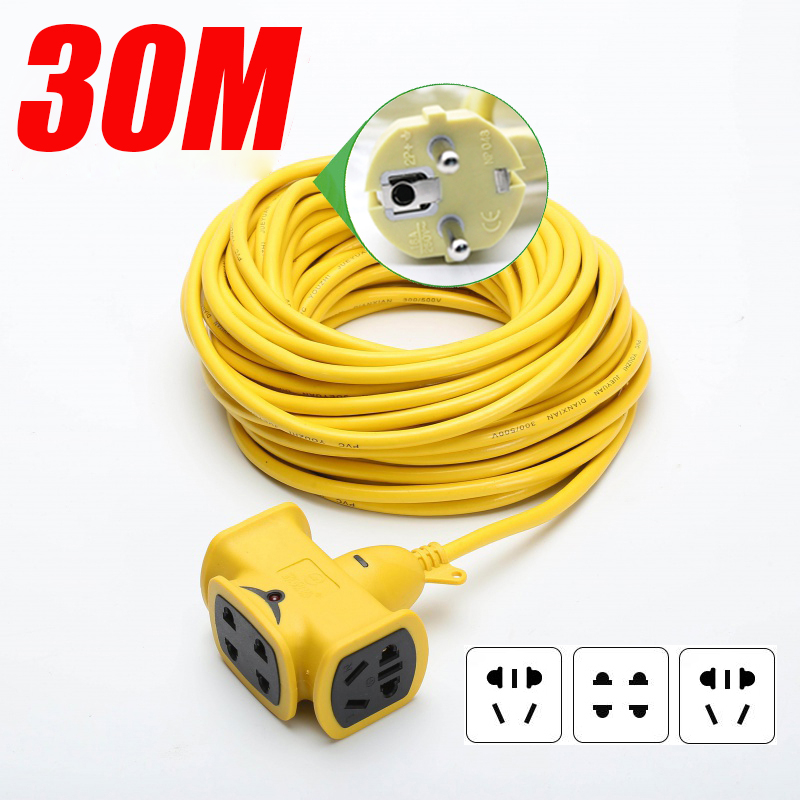 Soket Kabel Extension Cord Extra-long Plug-in Strip 10M/20M/30M ...