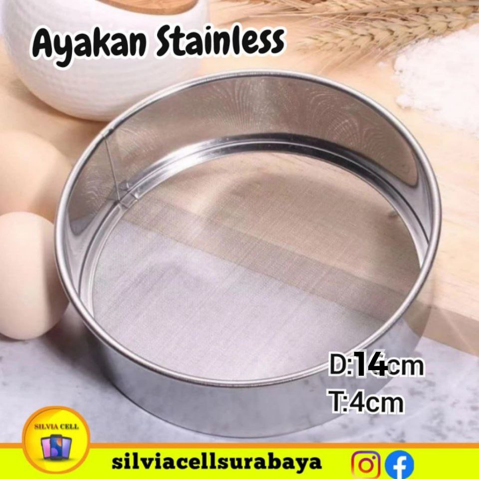 saringan stainless ayakan tepung stainless | Lazada Indonesia