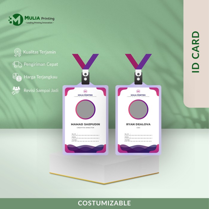 Cetak ID Card / Kartu Member PVC Card / Member Card / Custom ID Card ...