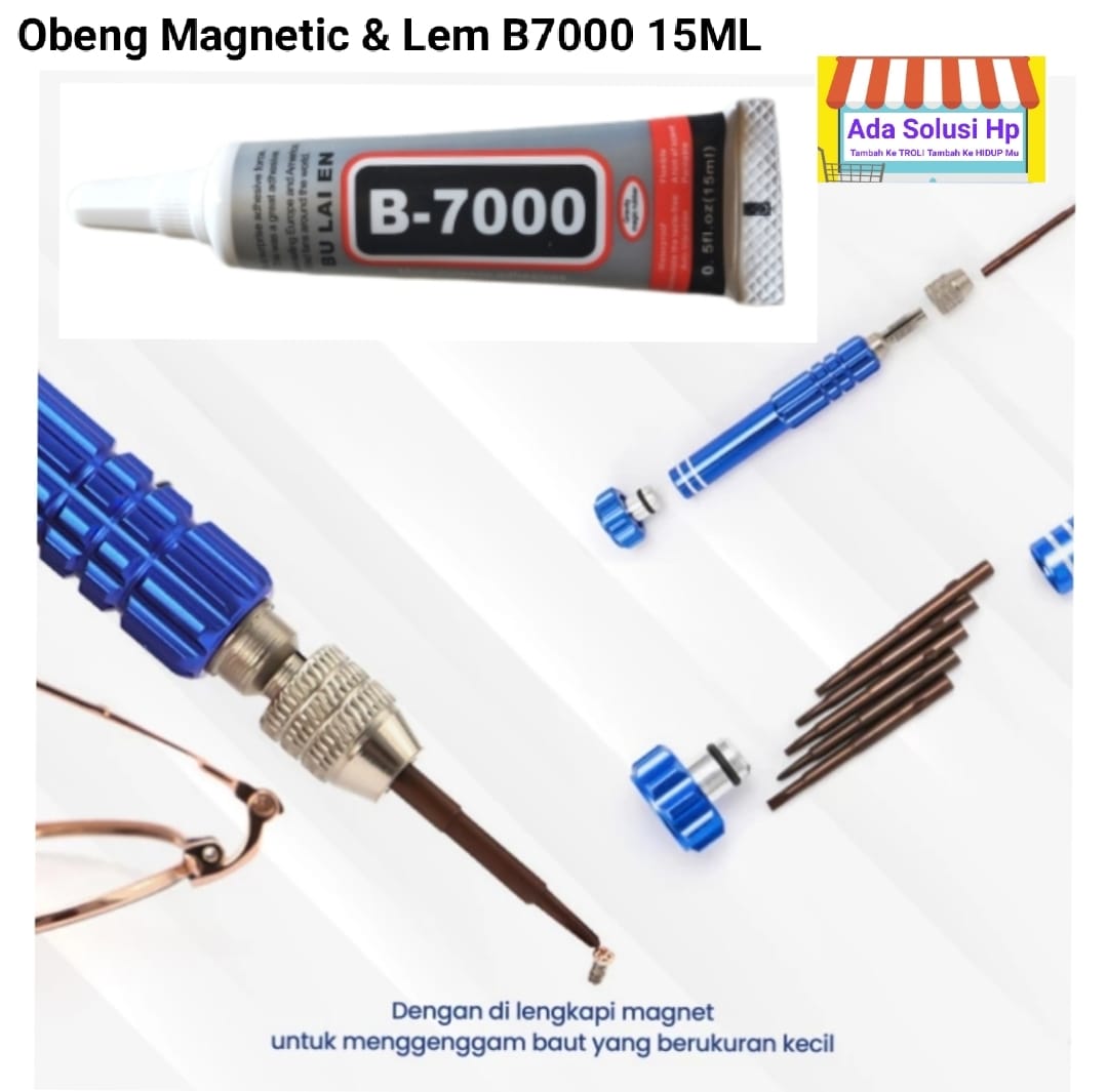 Obeng Magnet 5 Mata Alat Pembuka Elekronik Baut Kecil hp dan Lem ...