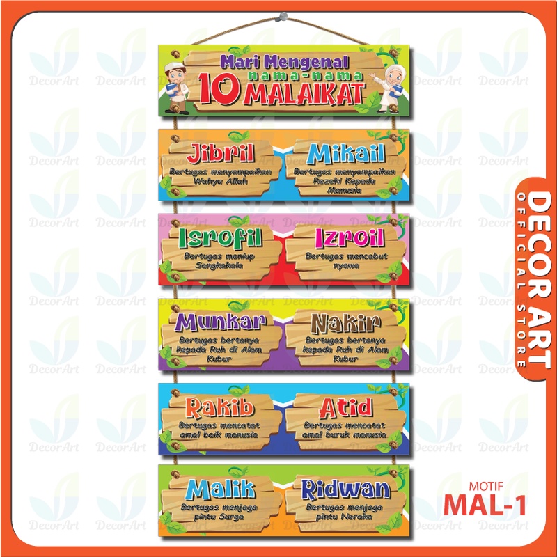 Decor Art - 60x30 Cm - Dekorasi Dinding Mengenal Malaikat dan Tugasnya ...